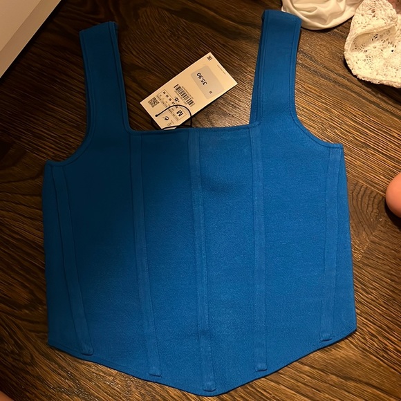 Zara | Tops | Zara Blue Top | Poshmark